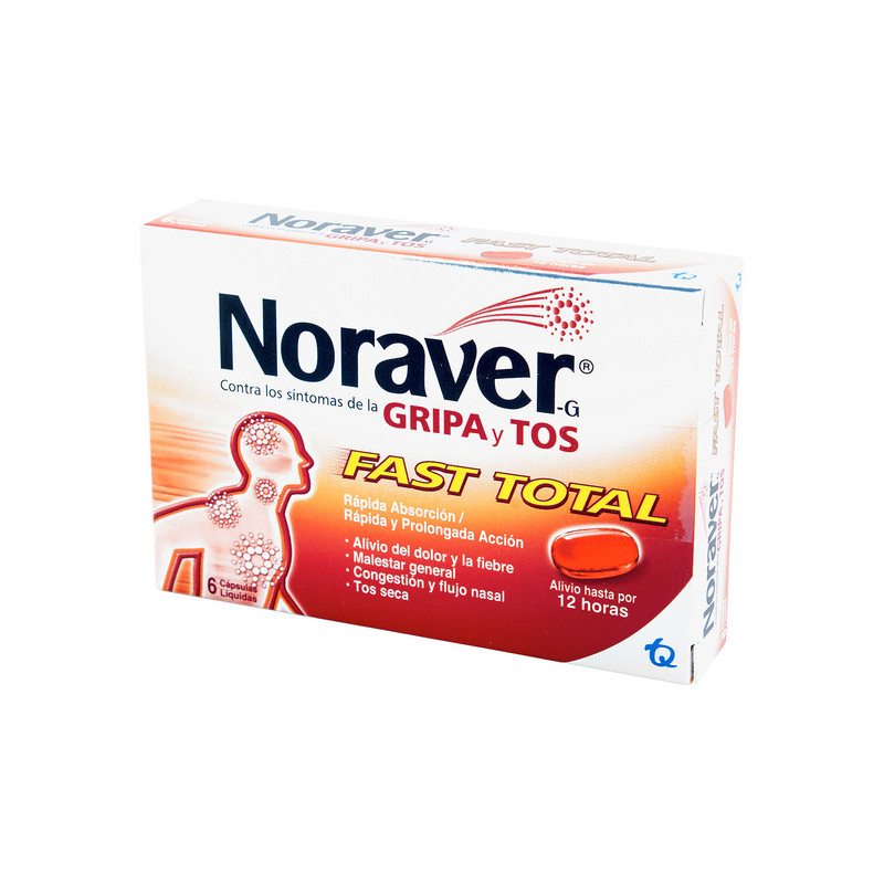 NORAVER GRIPA FAST TOTAL 6 CAPSULAS