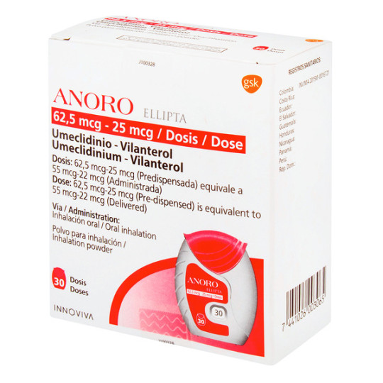 ANORO ELLIPTA 62.5 MCG 30 DOS.(A(3% (PAE