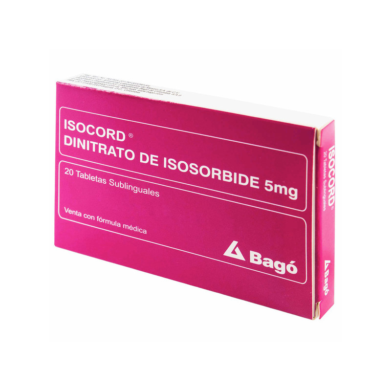 ISOCORD SUBLING 5 MG 20 TABLETAS
