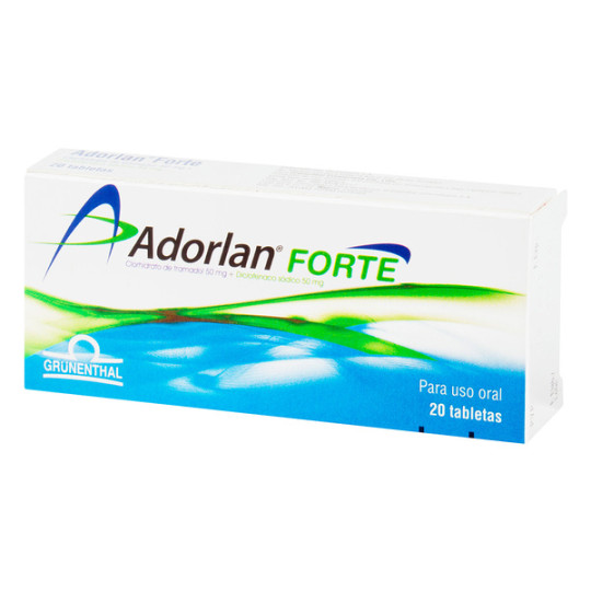 ADORLAN FORTE 50 MG / 50 MG 20 TABLETAS