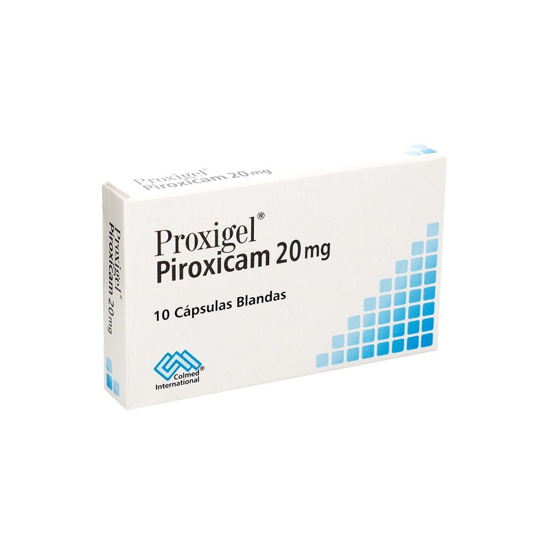 PROXIGEL PIROXICAM 20 MG 10 CAPSULAS