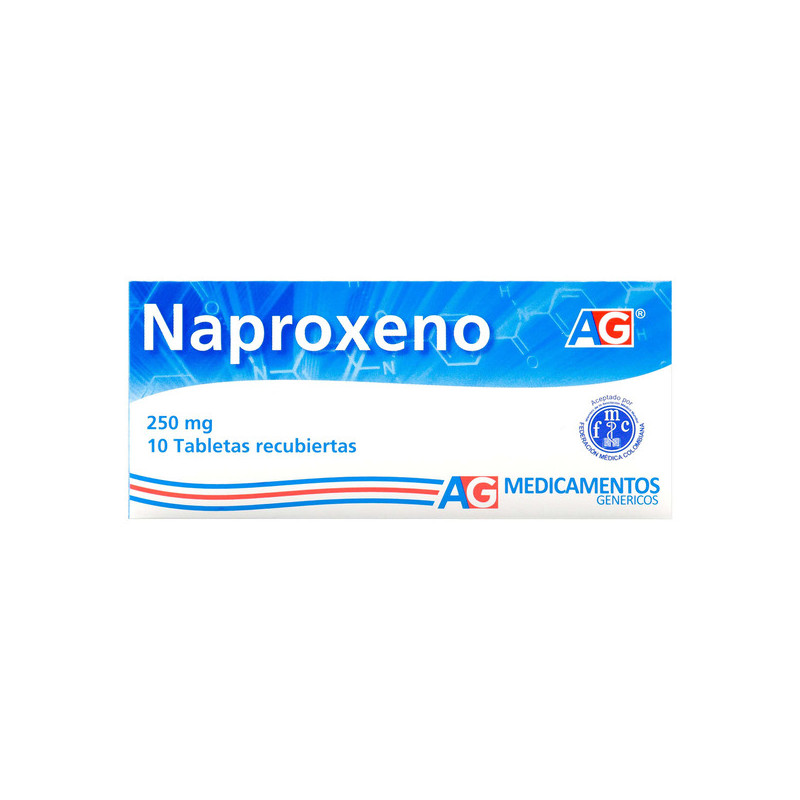 NAPROXENO 250 MG 10 TABLETAS AG